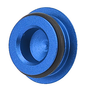 VGEBY Crankset Dust Cover, Risk Mountain Bike Crankset Dust Cover Center Shaft Cover Hollow Integrated Aluminum Alloy for Road (1 Blue dust Cover) Crank Dust Cover 27.5 Cover