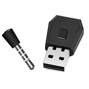Zamia Wireless Adapter for PS4/PS5 Dongle Mini USB 4.0 Headset Adapter Transmitters Microphone Receiver Support A2DP HFP HSP