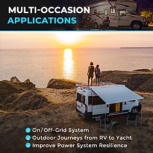 Renogy Solar Panel 175 Watt 12 Volt, High-Efficiency Monocrystalline PV Module Power Charger for RV Marine Rooftop Farm Battery and Other Off-Grid Applications, 175W, Single