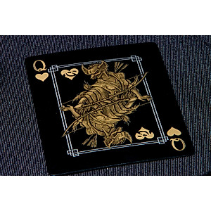 Gent Supply Plastic Waterproof Mythical Creatures II (All New Creatures) - Black Silver & Gold Edition Playing Cards