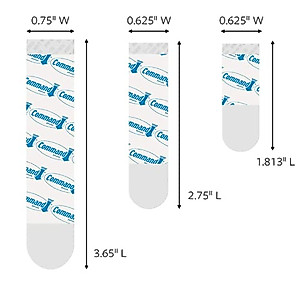 Command Strips 17200CLR Clear Assorted Refill Strips 16 Count
