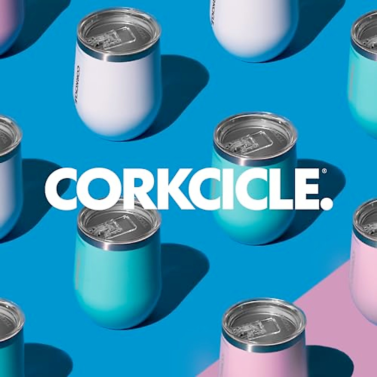 Corkcicle Stemless Insulated Wine Glass Tumbler, Berry Punch, 12 oz – Stainless Steel Stemless Wine Glass Keeps Beverages Cold for 6 Hours, Hot for 3 Hours – Non-Slip, Easy-Grip Insulated Cup