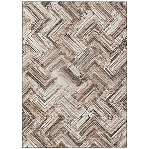 Addison Rugs Chantille ACN630 Brown 9' x 12' Indoor Outdoor Area Rug, Easy Clean, Machine Washable, Non Shedding, Bedroom, Living Room, Dining Room, Kitchen, Patio Rug