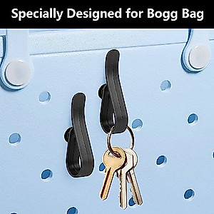 4PCS Hook Accessories for Bogg Bags Cup Holder Connector Key Holder Insert Hook for Bogg Bag-Secure and Organize Your Items in Your Beach Tote Bag-Black