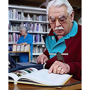 3X Hands Free Magnifying Glass for Reading. 7.1"x4.7"Large Full Book Page Magnifier for Neck Wear. Magnifier for Reading,Sewing, Cross Stitch, Inspection (Black)