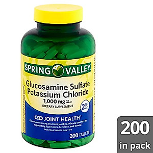 Elevate Joint Comfort with Spring Valley's 1,000 mg Glucosamine Tablets. Includes Luall Fridge Magnet + Spring Valley Glucosamine (Glucosamine Sulfate Potassium Chloride 200 Count)