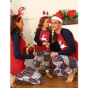 Prosoft&Hawiton Family Christmas Pajamas Matching Sets Xmas Couple Pj Sets 2 Piece Sleepwear Set Holiday Jammies