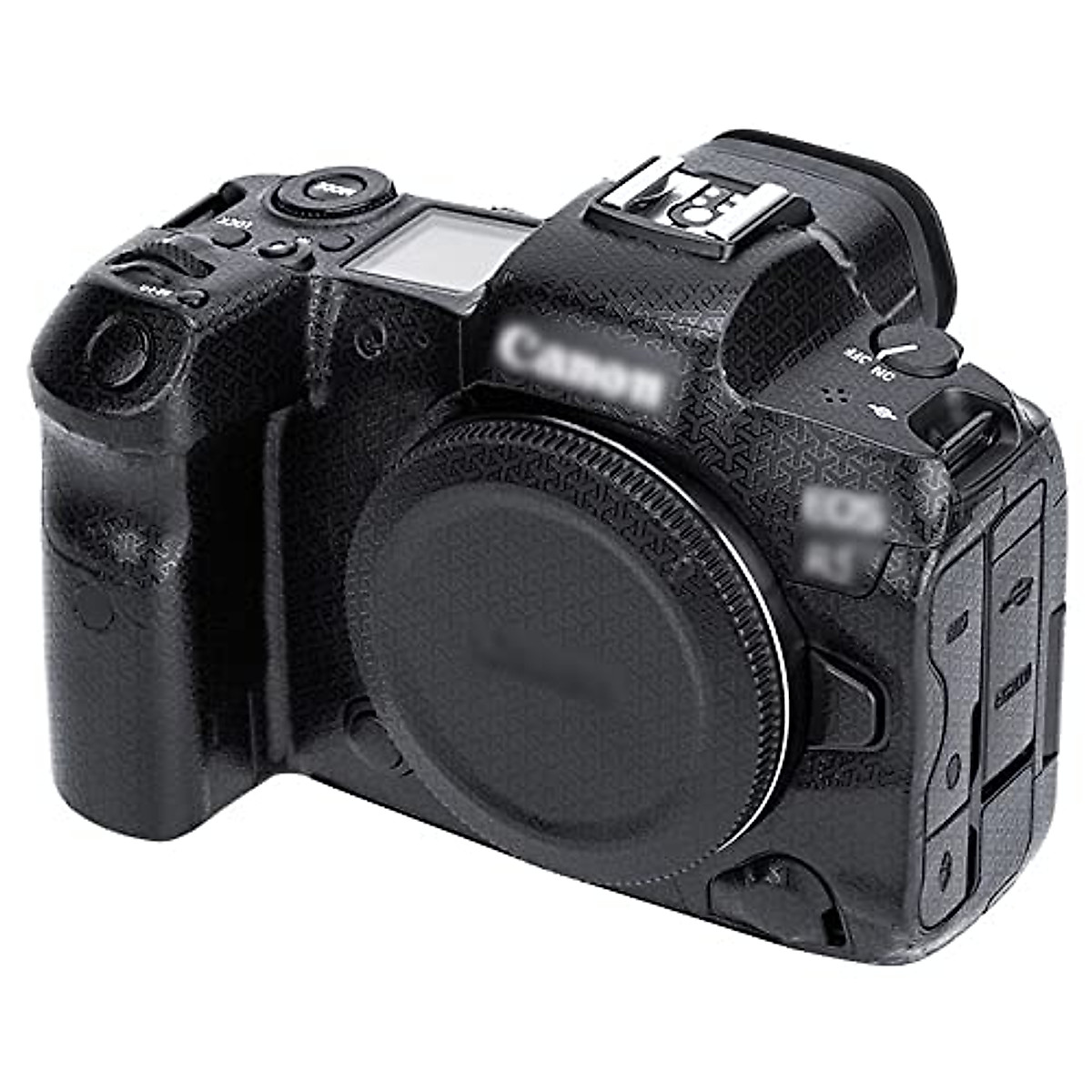 Anti-Scratch Anti-Wear Camera Skin Cover Protector Film for Canon EOS R6 Camera Body Protective Decoration Sticker - Woven Black