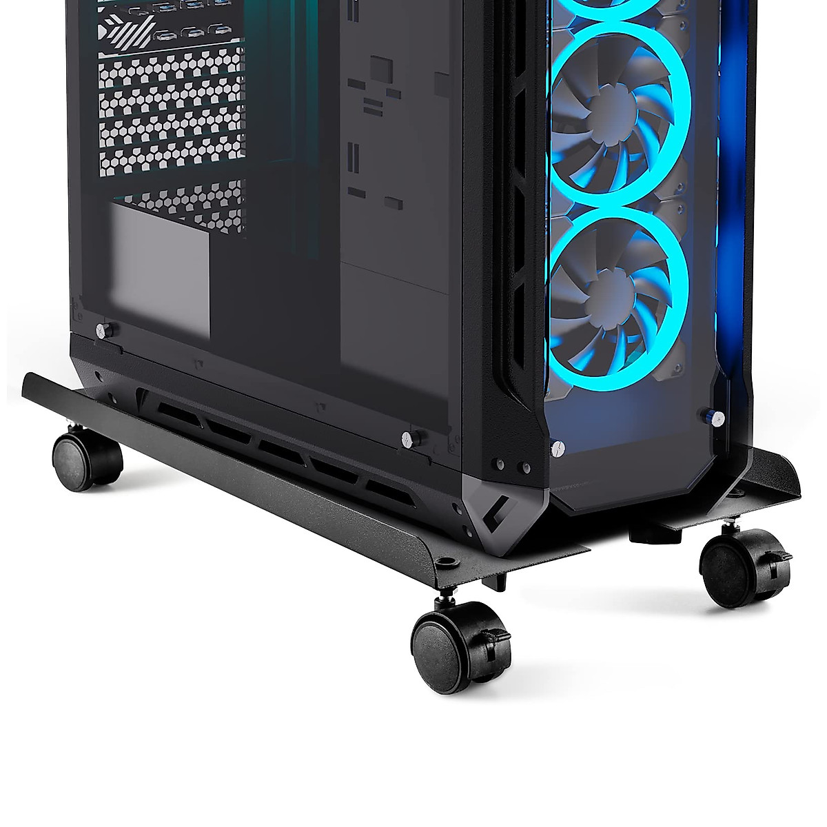 LABOBOLE Computer Tower Stand, PC Tower Stand, CPU Stand with Rolling Caster Wheels, Versatile PC Riser Tower Stand for Floor, Carpet, and Gaming PC Case