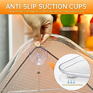 Square Lazy Susan for Refrigerator,Countertop Condiment Storage Rack Turntable Organizer for Rectangular Long & Oblong Tables,Household Rotating Rack for Kitchen, Bedroom (13.78" 10.24")