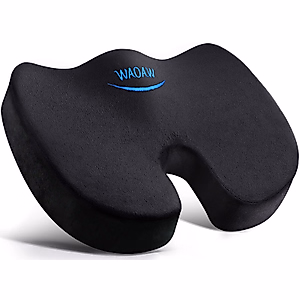 WAOAW Seat Cushion, Office Chair Cushions Butt Pillow for Long Sitting, Memory Foam Chair Pad for Back, Coccyx, Tailbone Pain Relief