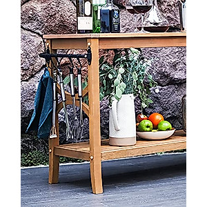 Cambridge Casual Indonesian Chester Patio Console Table, Natural Teak