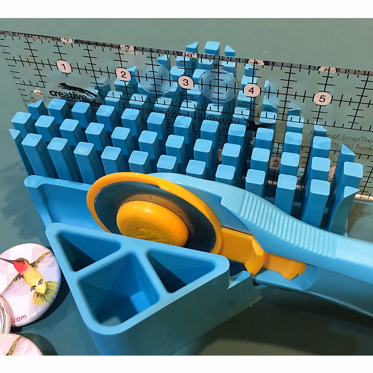 Your Nest Craft Organizer for Rulers, Scissors, Rotary Cutters and More - Peacock Blue