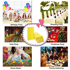 ADIDO EVA Red Striped Paper Bags Mini Party Goody Bags for Kids Birthday Party Supplies (50 CT 3.5×2.3×7 in)