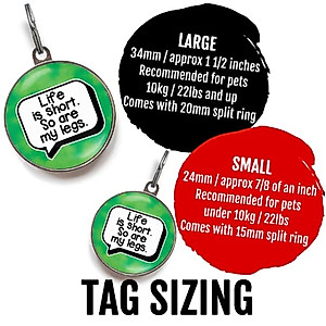 Wag-A-Tude Tags EPI Dog Tag Exocrine Pancreatic Insufficiency Do Not Feed Pet Tag for Dogs, Cats and Humans (Large)
