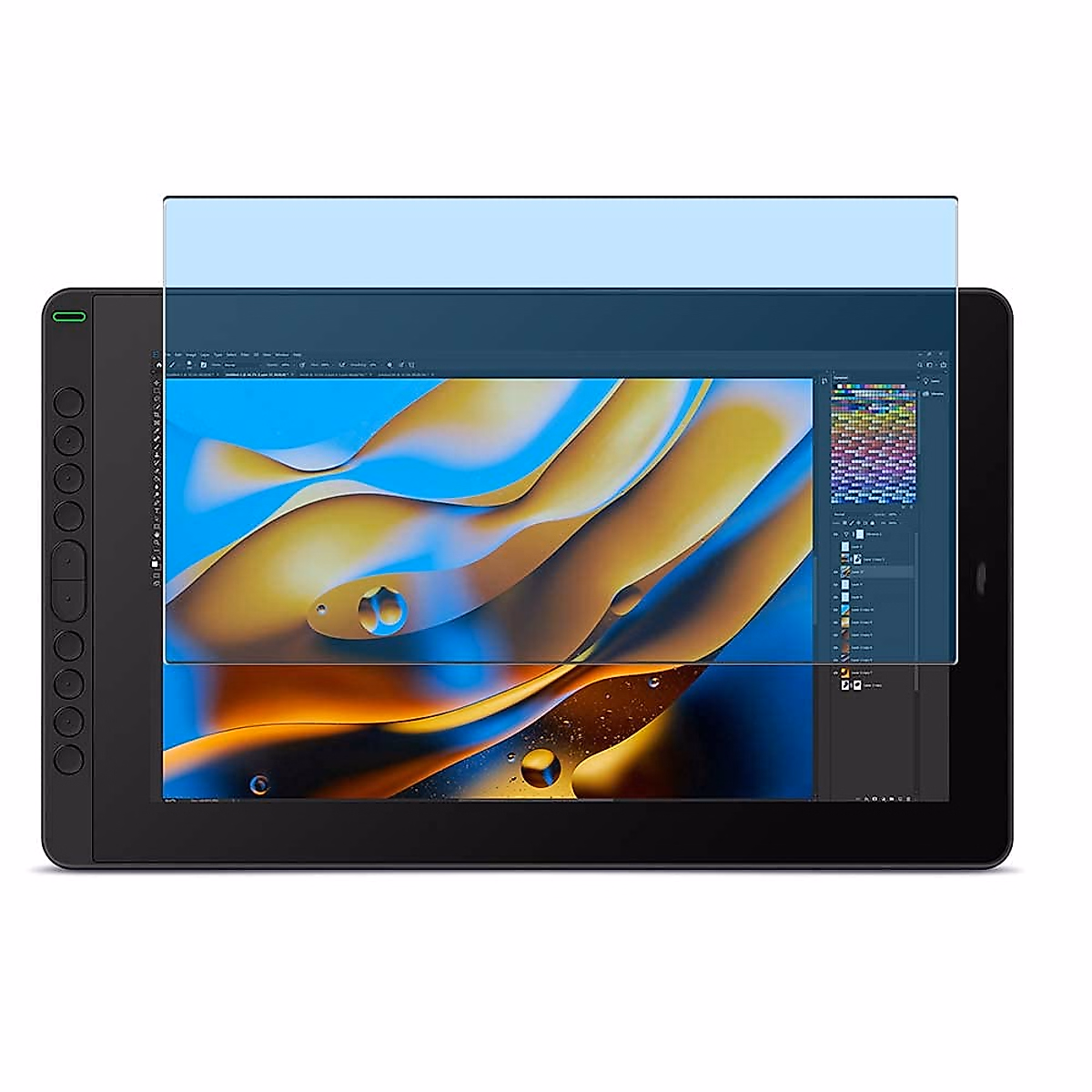 Puccy Anti Blue Light Tempered Glass Screen Protector Film, compatible with Huion Kamvas 12 GS1161 11.6" （Active Area Cover Only） Protective Protectors Guard