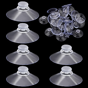Suction Cups, 30 Pcs 20mm Clear PVC Plastic Mini Suction Cups for Glass Without Hooks, Small Anti Slip Suction Pads Round Glass Table Top Suckers for Home Kitchen Bathroom Window Mirror Glass Door