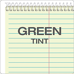 TOPS Steno Books, 6" x 9", Gregg Rule, Green Tint Paper, 60 Sheets, 12 Pack (8001)