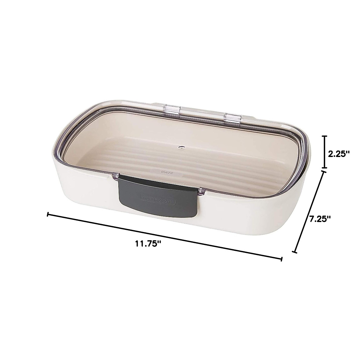 Prepworks Deli ProKeeper Air Tight Silicone Sealed Food Storage Container with Clear Dry Erase Compatible Lid, 11.75 Inches Long