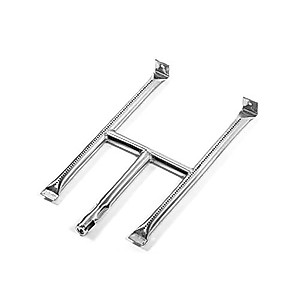 DELSbbq Stainless Steel BBQ Grill Burner Replacement for Blackstone 28 Inch Grill Top, 2 Pack Burner Tube with Screw