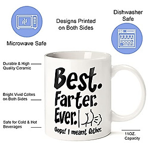 RioGree Gifts for Dad Grandpa Husband Him - 11 OZ Ceramic Coffee Mug - Fathers Day,Stocking Stuffers for Christmas Xmas,Birthday, Anniversary Funny Presents Ideas from Wife Daughter Son