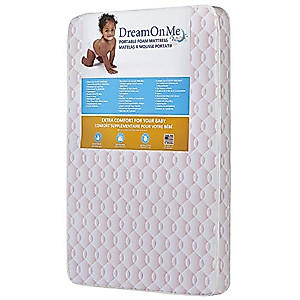 Dream On Me 3" Fiber Carina Collection Playmat, Greenguard Gold Certified, Wave Pink