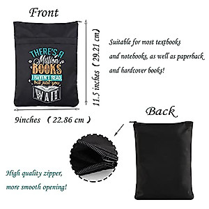SEIRAA Book Lover Book Sleeve Book Covers with Zipper for Literary Nerds There’s a Million Books I Haven’t Read (Nerds Book Sleeve)