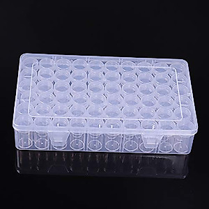 Transparent Storage Box w/ 60 Slots Plastic Beads Storage Container Box Multi Storage Jars Diamond Nail Art Accessory Box DIY Art Craft Diamond Painting Box Small Parts Beads Jewelry Organization Case