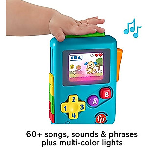 Fisher-Price Laugh & Learn Baby & Toddler Toy Lil’ Gamer Pretend Video Game with Lights & Learning Songs for Ages 6+ Months