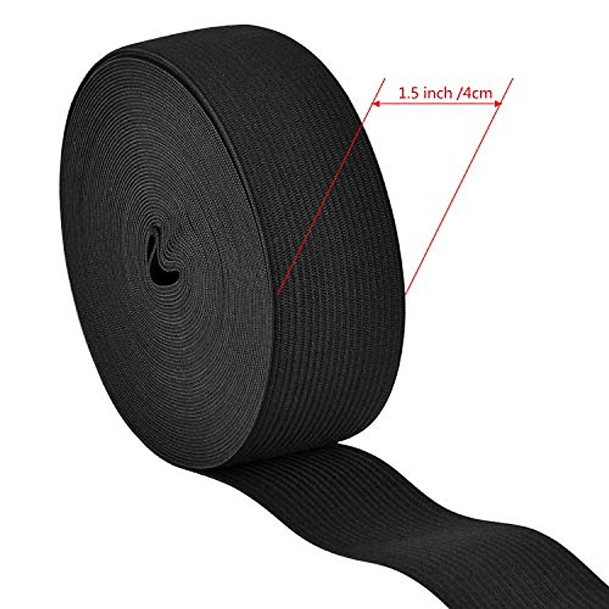 eBoot Elastic Spool (1.5 Inch x 11 Yard, Black)