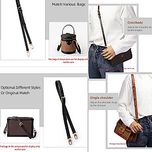 WUTA Leather Strap Replacement Genuine Leather Adjustable Crossbody Strap for Louis Vuitton Women's crossbody Handbags