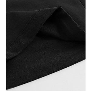 Weintee Women's Cotton Bermuda Shorts with Pockets L Black