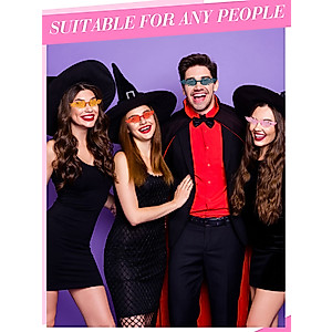 Dunzy 12 Pairs Fire Shaped Sunglasses Rimless Flame Glasses Wave Fire Y2K Glasses Frameless Eyewear(Stylish Colors)