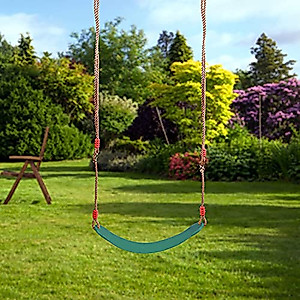 RedSwing Swing Seat for Kids Outdoor with 57-86" Rope, Kids Safety Playground Swing Seat Replacement, Belt Swing, Heavy Duty, Green 1 Pc