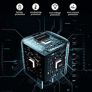 USB C Wall Charger 20W Bling PD & QC 3.0 2 Port Charger with 20W Mini USB-C Power Adapter Compatible with iPhone iPad AirPods Samsung Galaxy and More