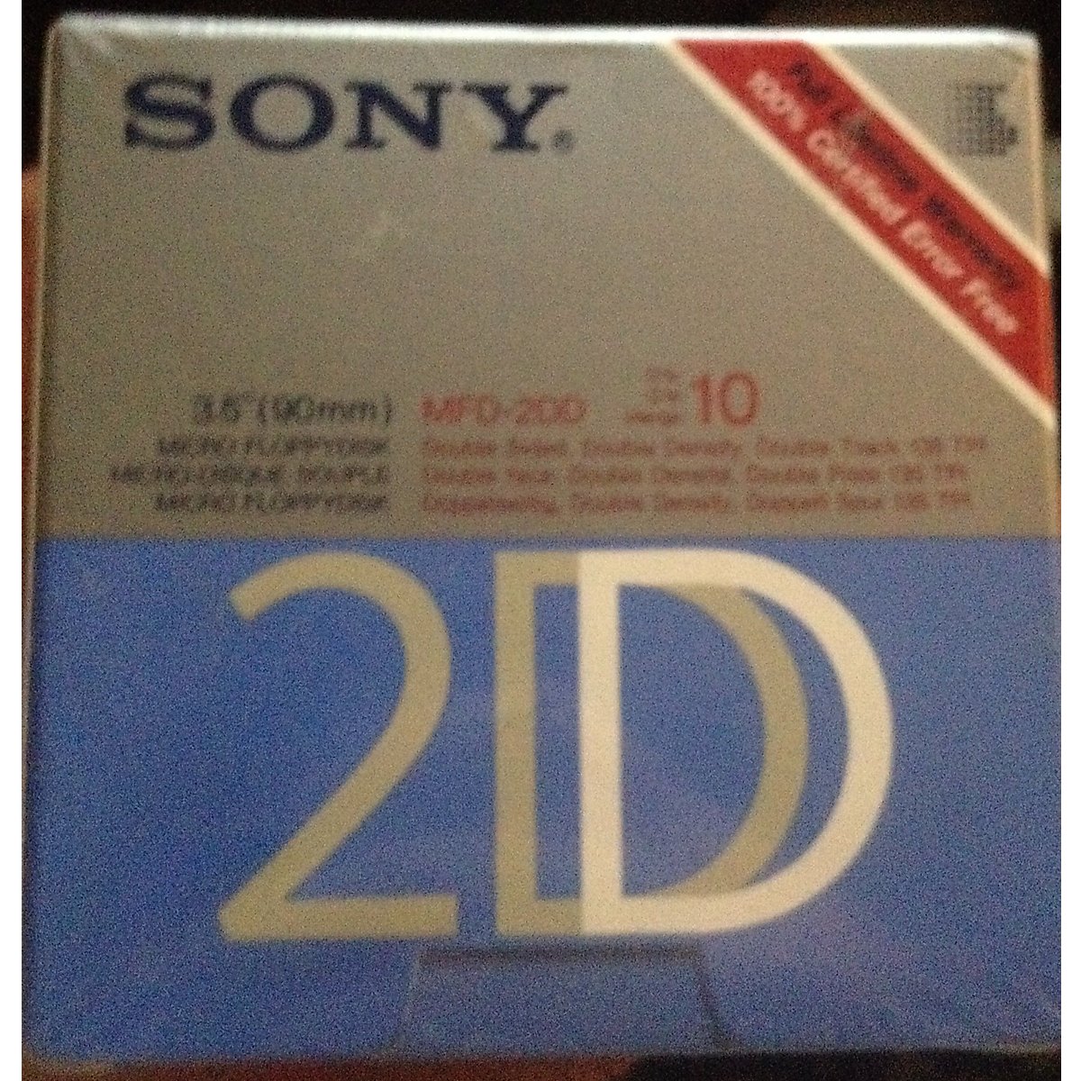 Sony MFD-2DD XT Series Enhanced Performance 3.5-Inch Micro Floppy Double Density Disks 10 Pack