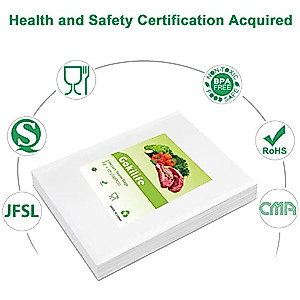 Gokilife Vacuum Sealer Bags - 100 Plus Pint Size 8" x 10" for Food Saver, Commercial Grade PreCut Bags with BPA Free and Heavy Duty, Seal a Meal, Great for Vac Storage, Meal Prep or Sous Vide