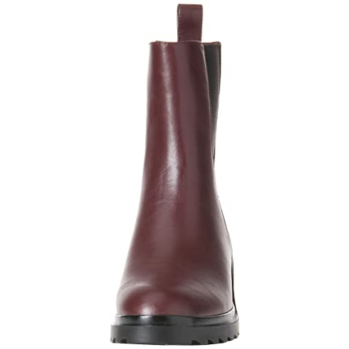 Amazon Essentials Women's Chunky Sole Chelsea Boot, Black Oxblood, 7.5 Wide