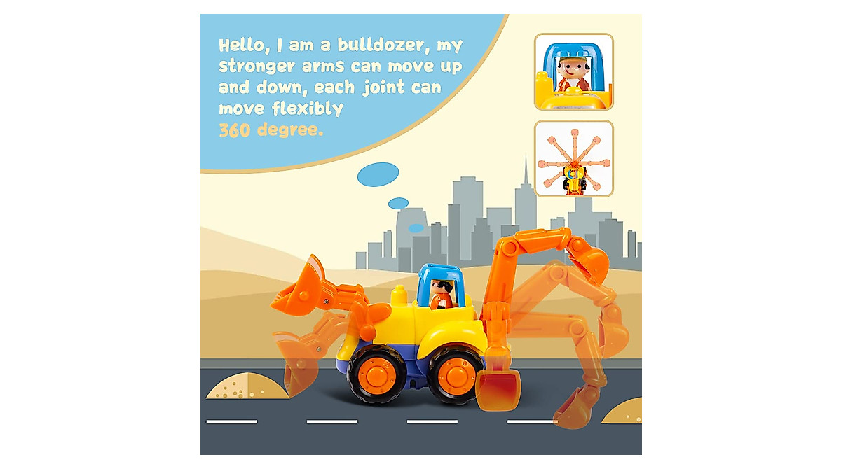 Woby Push and Go Friction Power Vehicles for Toddlers - Safe & Fun Toys