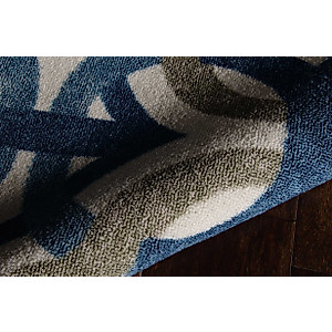 Waverly Sun N' Shade Indoor/Outdoor Celestial 5'3'' x 7'5'' Area-Rug, Easy-Cleaning, Non Shedding, Bed Room, Living Room, Dining Room, Backyard, Deck, Patio (5x7)