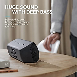 Anker Soundcore Motion+ Bluetooth Speaker with Hi-Res 30W Audio, Extended Bass and Treble, Wireless HiFi Portable Speaker with App, Customizable EQ, 12-Hour Playtime, IPX7 Waterproof, USB-C (Renewed) 