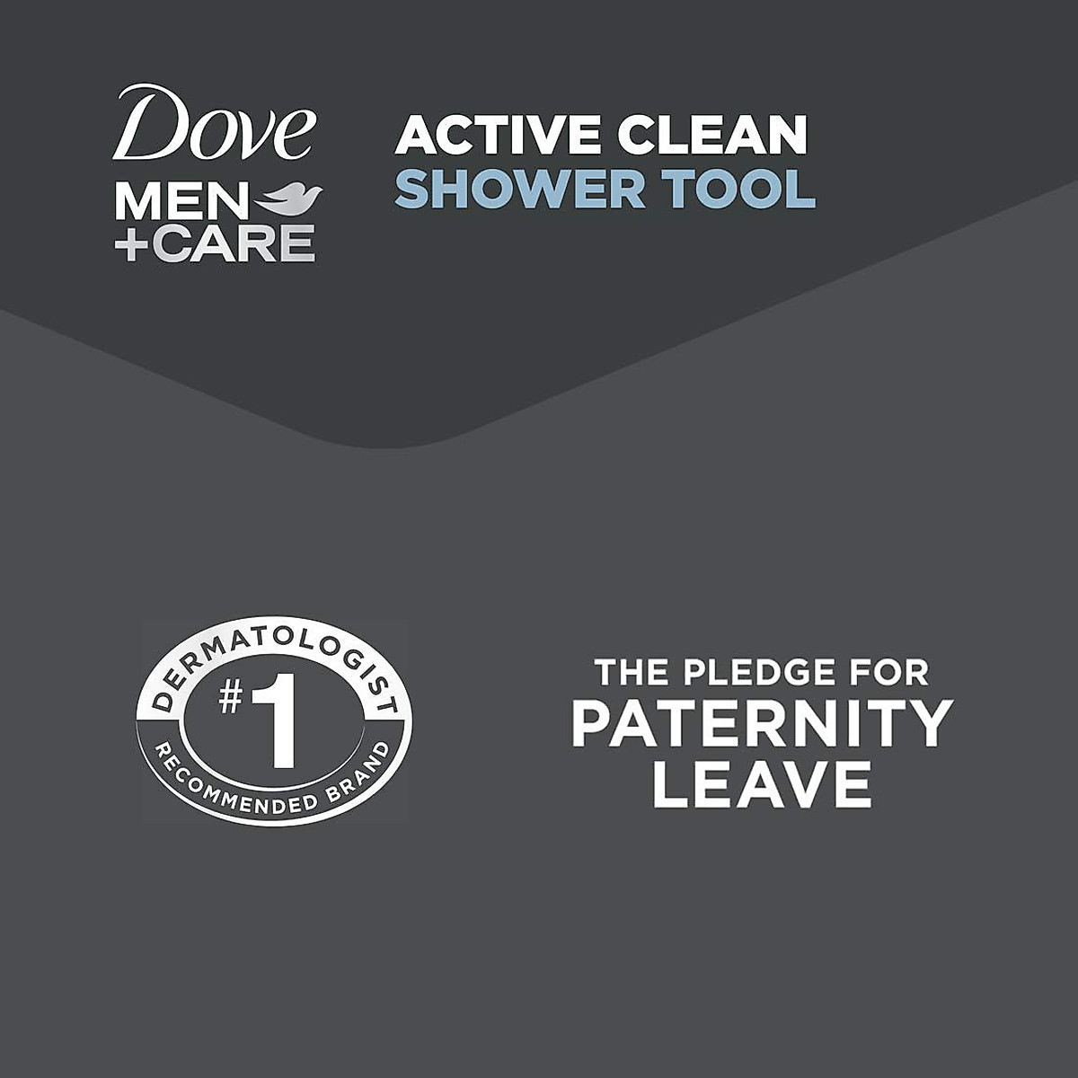 Dove Men+Care Shower Tool For Stronger, Healthy-Feeling Skin Active Clean Scrubs and Exfoliates for a Deeper Clean With Body Wash, 4 Pack
