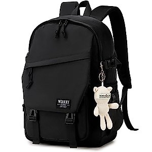 Caoroky knight College School Bag for Men Women Laptop Backpack 15.6 Inch Anti Theft Travel Daypack Large Elementary Middle High Bookbags for Teens Girls Boys Students-Medium，black
