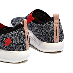 UIN Women's Walking Shoes Art Travel Slip On Casual Lightweight Fashion Sneaker Toledo Ⅹ Bouncing Black (7.5)