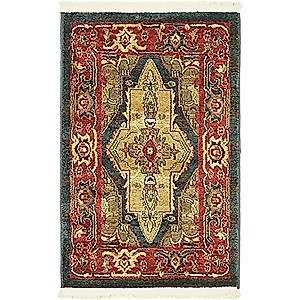 Unique Loom Sahand Collection Area Rug - Arsaces (2' 2" x 3' 1" Rectangle, Navy Blue/ Gray)