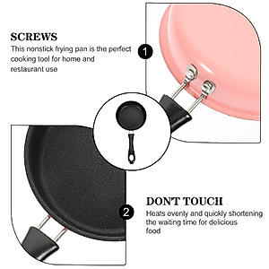 Hemoton Stainless Steel Frying Pan Nonstick Frying Pan Omelette Pan Mini Egg Pan Rolled Pancake Pan Stainless Steel Cookware for Home Kitchen Cooking 25cm Stainless Steel Grill Set