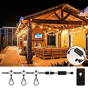 Smart Outdoor Dimmer, WiFi Plug-in Light Dimmer Switch for LED String Light, Wireless Remote Control Dimming-350W, Outdoor Plug Works with Alexa Google Home, IP44 Waterproof/Timer by Smartphone