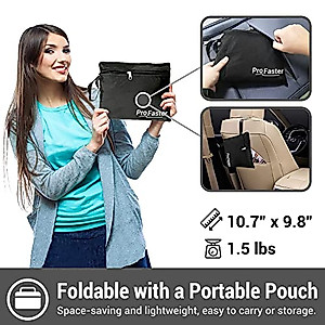 ProFaster Car Seat Travel Bag Backpack for Air Travel - Karfast Universal Infant Carseat Gate Check Bag Cover for Airplane, Foldable with Pouch, Black