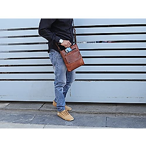 Leather Crossbody Bag for Unisex