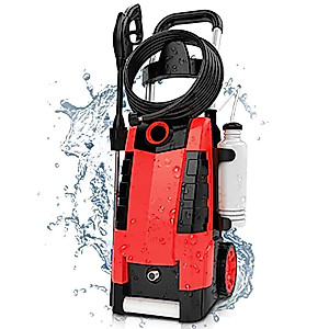 mrliance Electric Pressure Washer 1.9GPM Power Washer 1800W High Pressure Washer Cleaner Machine with 5 Interchangeable Nozzle & Hose Reel, Best for Cleaning Patio, Garden,Yard